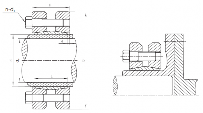4.75kN.M 90mm Bore Shaft Clamping Elements Keyless Taper Lock Bushings