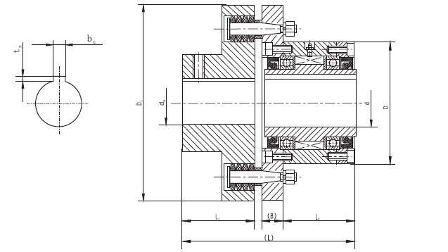 CKL-A 110mm Length 90N.M One Way Overrunning Clutch Sprag Type