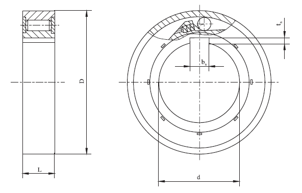 Lightweight 1750r/Min 9mm Length Roller Clutch Bearing , Roller Ramp Clutch