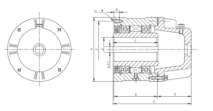 Lubricated Backstop 1960r/Min Sprag Type Clutch With Oil Storage
