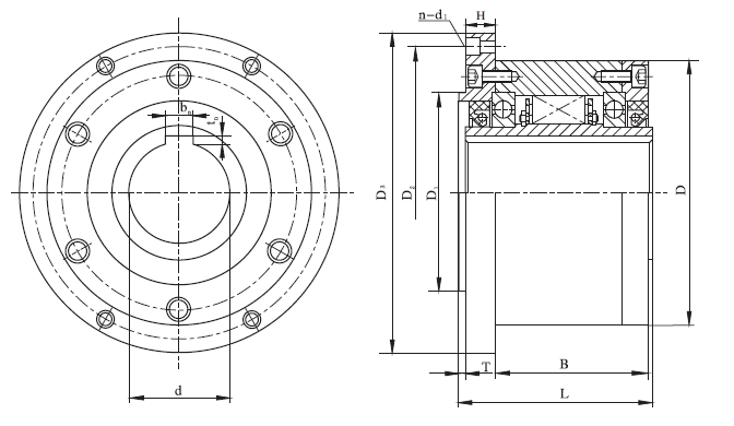 CKZF-C 700N.M 40mm ID Unidirectional Clutch Bearing Supported